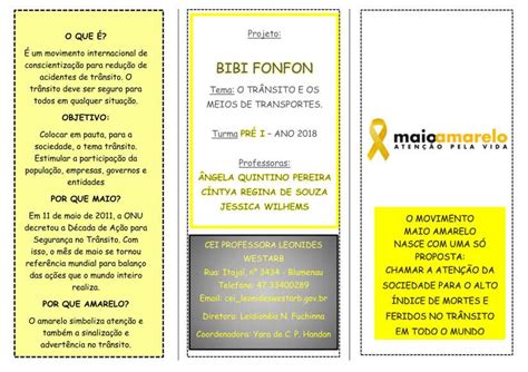 Panfleto Maio Amarelo 1 Blog Cei Professora Leonides Westarb