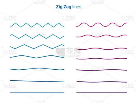 不同波浪中的 Zig Zag 线