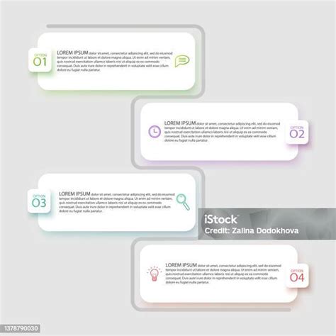 비즈니스 인포그래픽 템플릿입니다 숫자 4 옵션 또는 단계 벡터 형식의 템플릿 디자인으로 디자인 3차원 형태에 대한 스톡 벡터