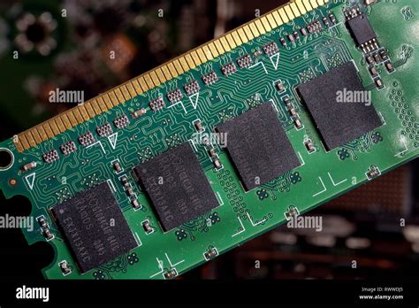 Computer Mother Board And CPU In Filthy Conditions After Use In An Industrial Office Stock Photo