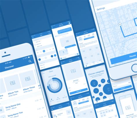 Check Out This Behance Project Platforma IOS Wireframe Kit Https Behance Net Gallery
