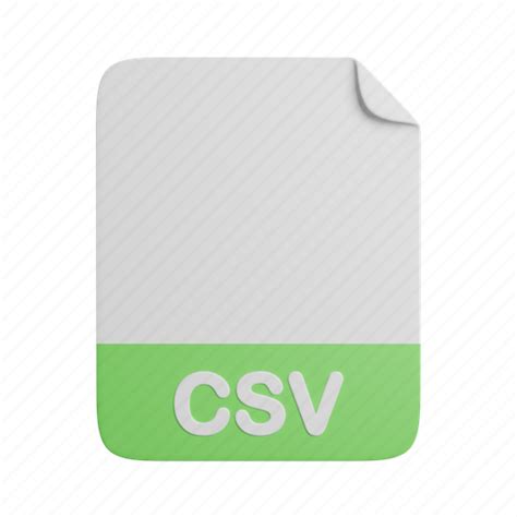 Csv Document File Front 3d Illustration Download On Iconfinder