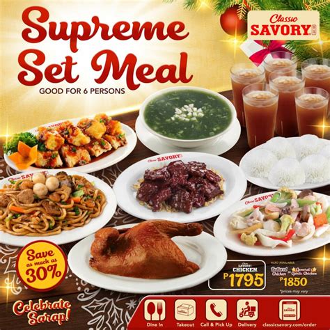Classic Savory Menu Philippines 2025 — Philippine Menus