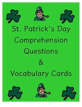 St Patrick S Comprehension Questions With Visuals By Autism Speech Talkies