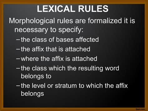 Inflection In Lexical Morphology PPT