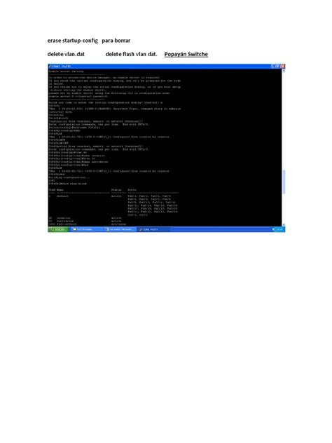 Erase Startup Config Para Borrar Delete Vlan Dat Delete Flash Vlan