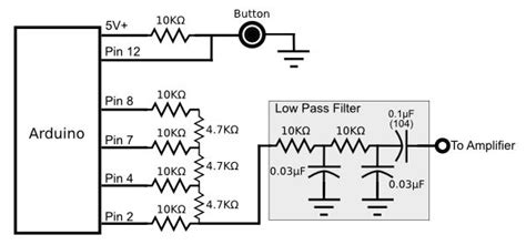Musical Arduino Doorbell Circuit Diagram