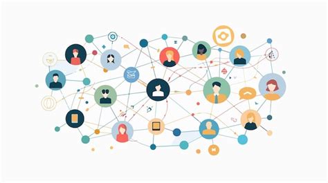 Web Connection And Networking Flat Vector Isolated Premium Ai Generated Vector