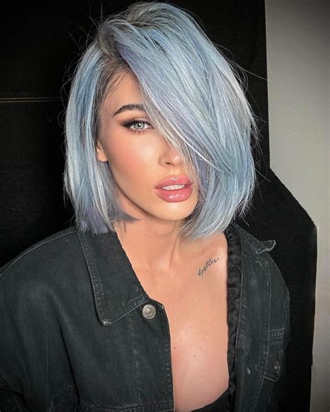 Megan Fox Reveals Stunning Icy Blue Hair Transformation By Hairstylist