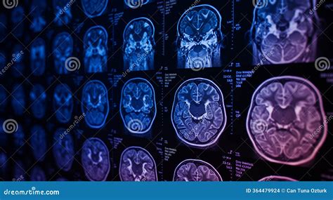 Mri Brain Scans Flat Vector Stock Illustration With Concept Of Computer Tomogram Or Mri Doctor