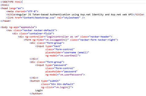 Angular Js Token Based Authentication Using Identity And Asp