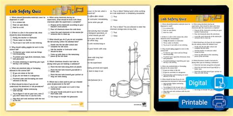 Eighth Grade Lab Safety Quiz Hecho Por Educadores Twinkl