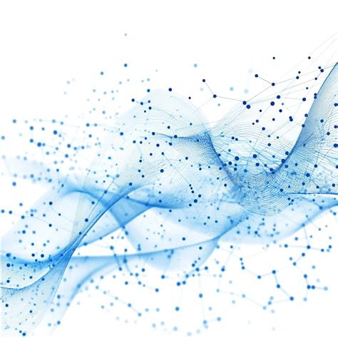 Exploring The Intricate Network Of Blue Dots And Lines In A Dynamic Abstract Visualization