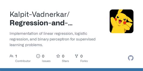 GitHub Kalpit Vadnerkar Regression And Perceptron Implementation Of Linear Regression