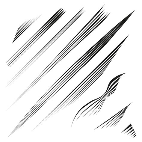 Abstract Vector Lines Geometric Sharp Stripes Dynamic Black Shapes Curved And Straight Elements