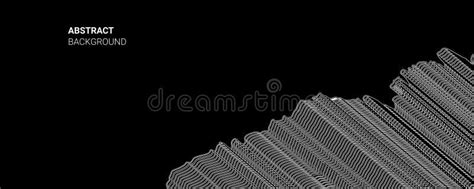 Flowing Dots Particles Wave Pattern Halftone Curve Shape Isolated On