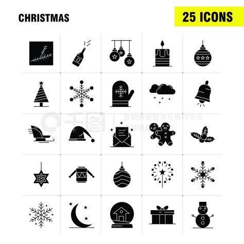 Ui免抠元素 Web，打印和移动ux Ui套件的圣诞节立体字形图标如：云，云，星，圣诞节，啤酒，圣诞节，酒，饮料，象形图包 矢量 素材免费下载 1500像素 Eps格式 编号38371922 千图网