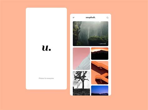 unsplash app ui kit freebie for figma and adobe xd