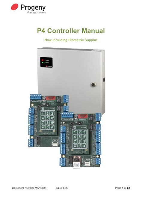 PDF P Controller Manual Progeny Access Control P Net Controller See Engineer