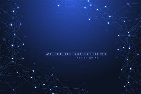 네트워킹 연결 개념 추상 기술입니다 점과 선이 있는 글로벌 네트워크 연결 빅 데이터 시각화 미래 지향적 인포 그래픽 벡터