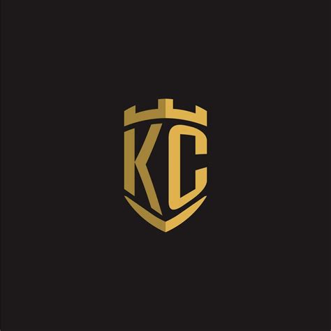 Initials Kc Logo Monogram With Shield Style Design 27623386 Vector Art