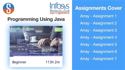 Infosys Springboard Lex Assignment Answers Array Programming Using