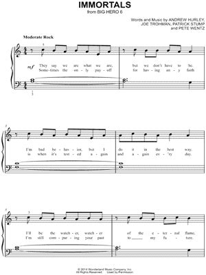 Immortals Sheet Music 8 Arrangements Available Instantly Musicnotes