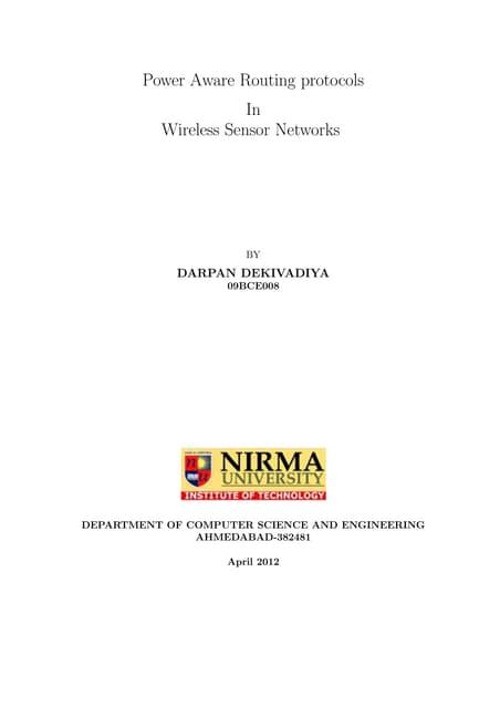 Routing Protocols For Wireless Sensor Networks Pdf Internet Of