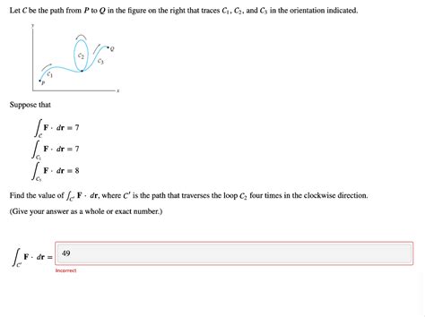 solved let c be the path from p to q in the figure on the
