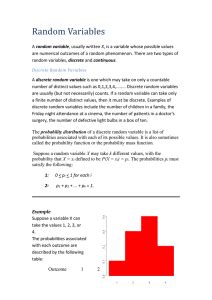 Random Variables Discrete Vs Continuous