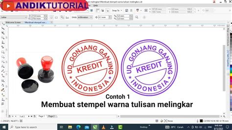 Tutorial Membuat Stempel Warna Tulisan Melingkar Di Coreldraw Contoh 1