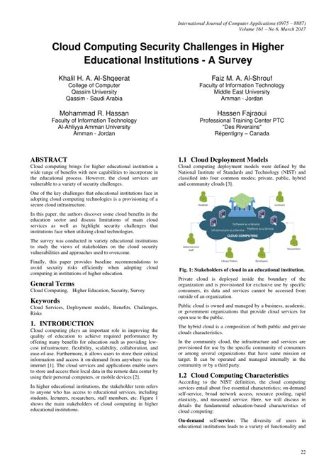 Pdf Cloud Computing Security Challenges In Higher Educational Institutions A Survey
