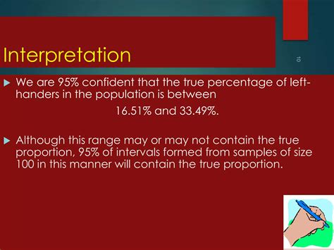 Confidence Interval And Probability Statements Pptx Business