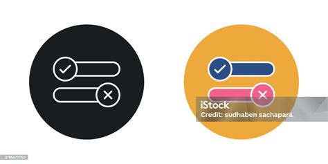 Boolean Icons In Black And Colored Versions Stock Illustration