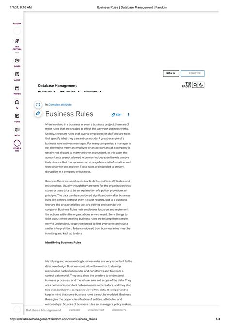 Business Rules Database Management Fandom Wiki Database Management