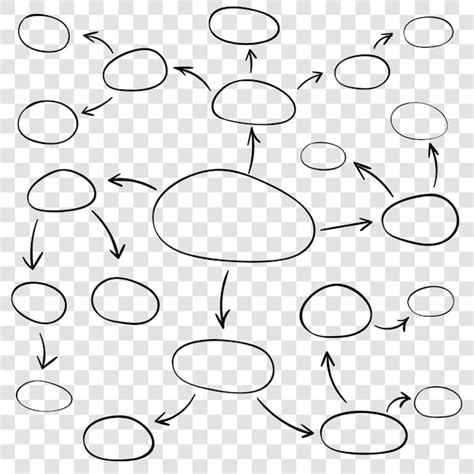 Premium Vector Hand Drawn Circle Rectangle Diagram Chart Elements Mind Mapping