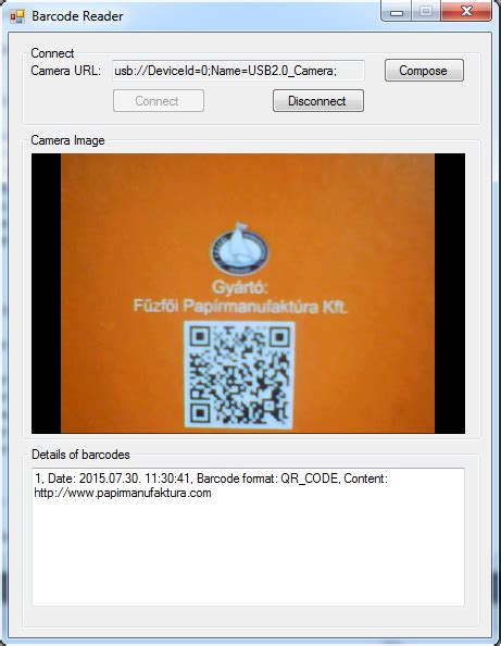 C Camera Sdk How To Implement Barcode Reading From An Ip Cam In C