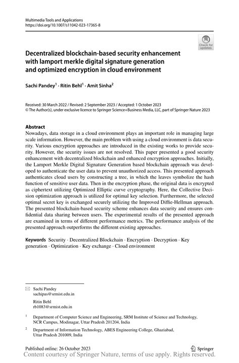 Decentralized Blockchain Based Security Enhancement With Lamport Merkle Digital Signature