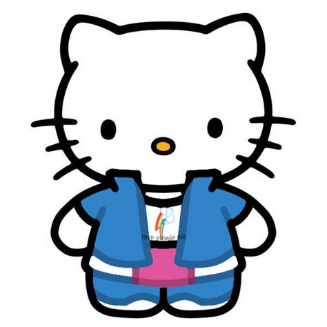 Paper Hello Kitty Rainbow Dash Clothes Crme