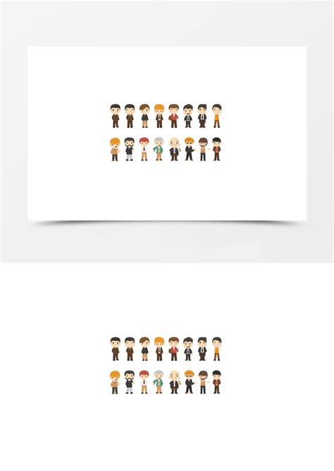 96个扁平化q版卡通人物