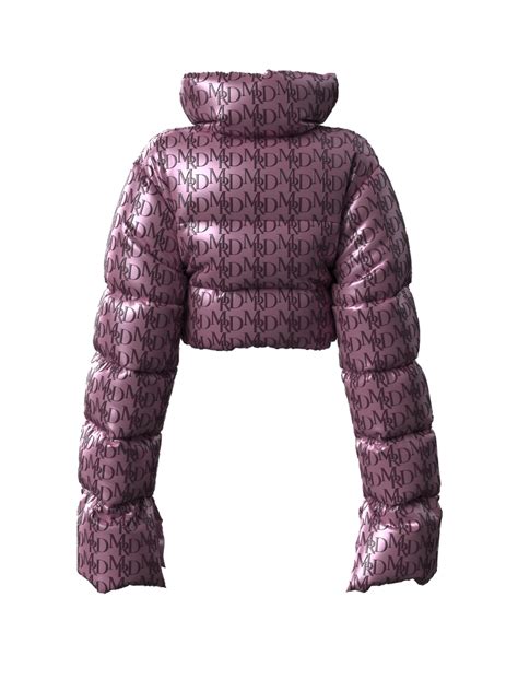 Graphic Logo Puffy Jacket Pink Dressx More Dash Inc Dba Dressx