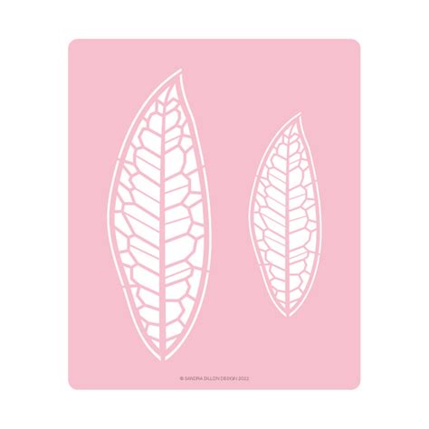 Croton Leaf Stencil Sandra Dillon Design