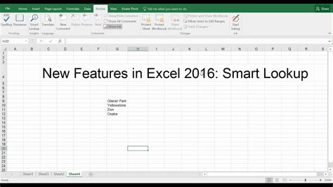 Excel 2016 New Feature Smart Lookup 1 Youtube