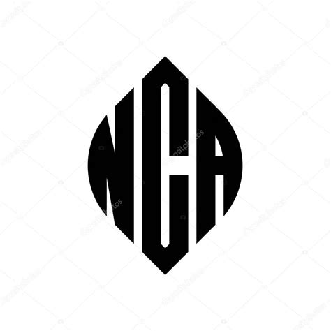 Diseño Del Logotipo De La Letra Del Círculo Nca Con Forma De Círculo Y Elipse Nca Elipse Letras