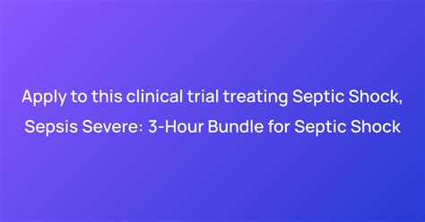 3 Hour Bundle For Septic Shock Clinical Trial 2023 Power