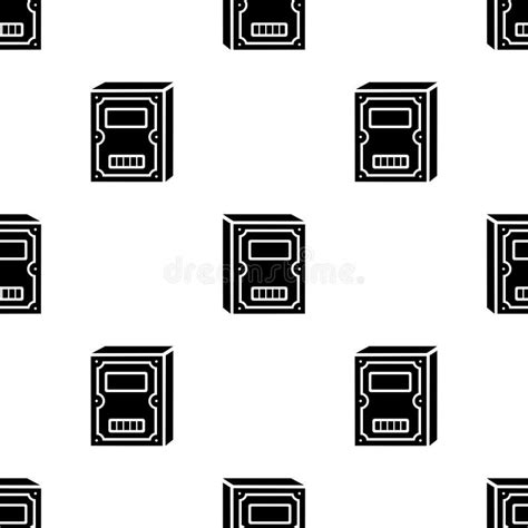 Cartoon Silhouette Hard Disk Drive Seamless Pattern Stock Vector Illustration Of Seamless