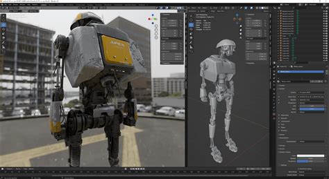 modeling a robot final render cinematic in ue5 r blender
