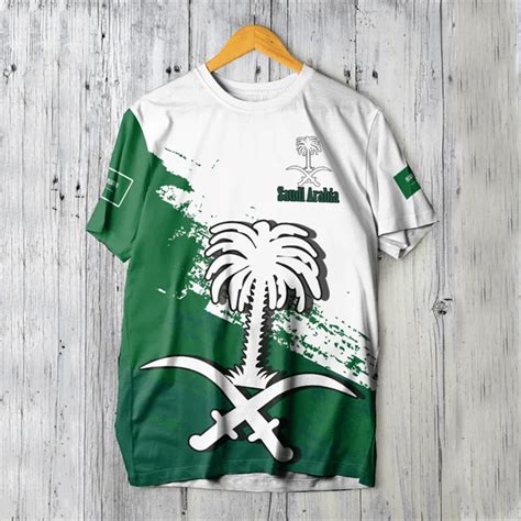 Saudi Arabia Flag 3d Print T Shirt For Men Sa Saudi Arabian Jersey Tee