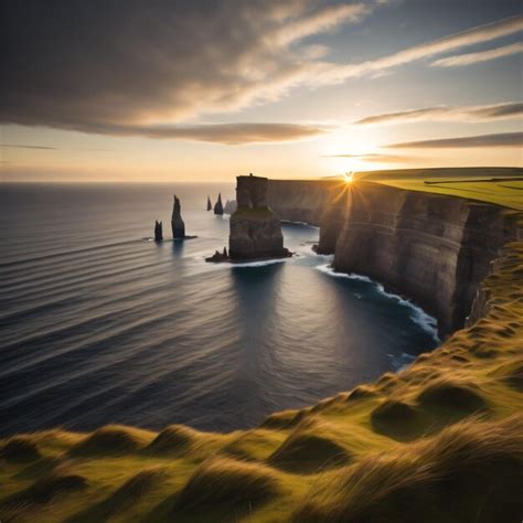 Premium Photo A Cliff With A Cliff In The Background And The Ocean In The Foreground