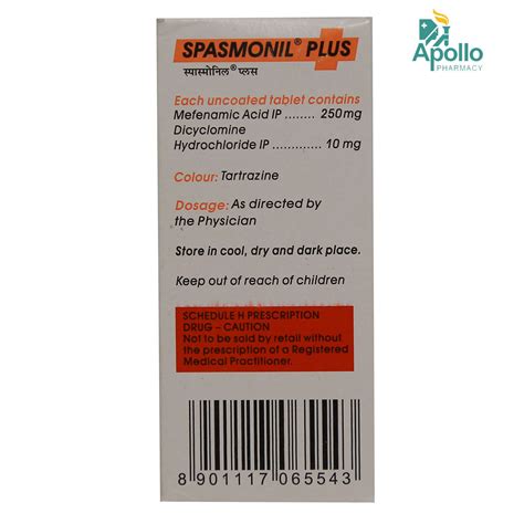 Spasmonil Plus Tablet 10s Price Uses Side Effects Composition